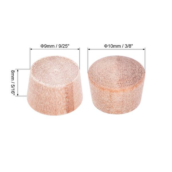 50 Pcs 9/25 Inch Wood Button Top Plugs Hardwood Furniture Plugs 5/16 ...