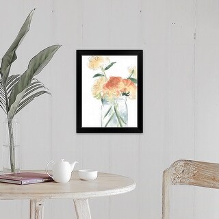 "Soft Posy Sketch I" Black Framed Print - Bed Bath & Beyond - 30181785