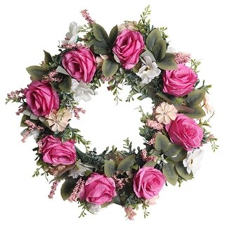 Simulation Wreath Nice Textures Bright Colors Rattan Handmade Wreath ...