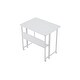 Modern Folding Computer Desk with Compact One Piece Segmented Desktop ...