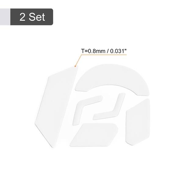 Rounded Curved Mouse Feet 0.8mm w Paper for G903 Mouse White 6Pcs/2 Set ...