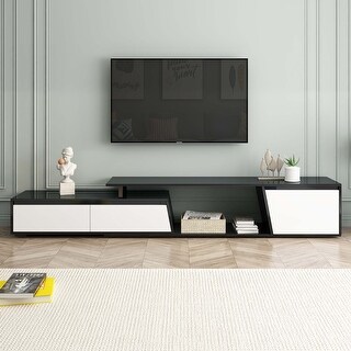 Modern Minimalist Rectangle Extendable TV Stand Up to 100" - Bed Bath ...