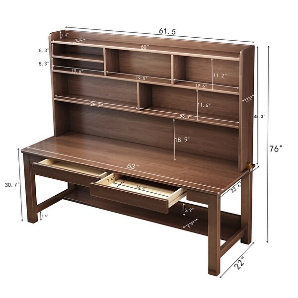 Study table with many drawers store