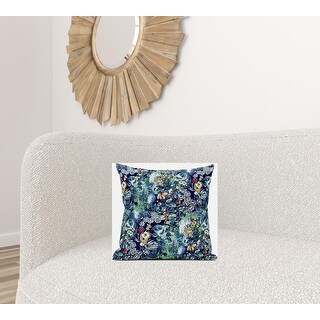 16" Blue Turquoise Springtime Suede Throw Pillow - Bed Bath & Beyond ...