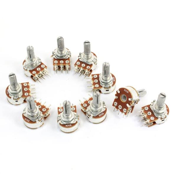 10 x B50K 50K Ohm Double Linear Taper Pot Carbon Film Potentiometers ...
