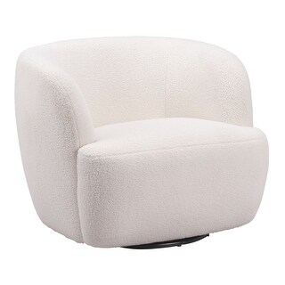 Govan Swivel Chair Ivory - Bed Bath & Beyond - 38378415