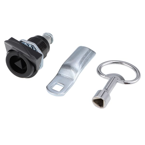 Triangle Cam Lock 22mm Cylinder Dia 49mm Long Cam Keyed Alike Black ...