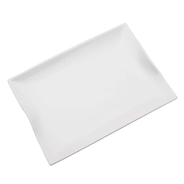 Everyday White Rectangular Serving Platter, 18 Inch - 18 Inch - Bed ...