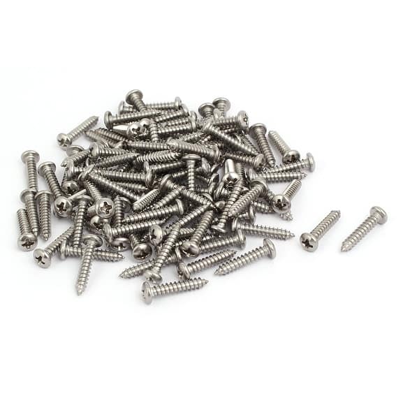 M4x20mm 304 Stainless Steel Phillips Round Pan Head Self Tapping Screws ...
