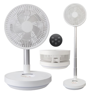 10" Oscillating Fan, Rechargeable Fan, Adjustable Height, 8 Speeds ...