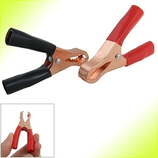 2 x Copper Plated Car 50A Battery Test Clip Alligator Clamp 80mm ...