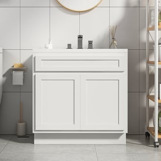 Vanity Art 39 Inch Single Sink Bathroom Vanity Cabinet - Bed Bath ...