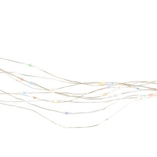 6’ Multi-Colored LED String Spray Lights with Silver Wire - N/A - Bed ...
