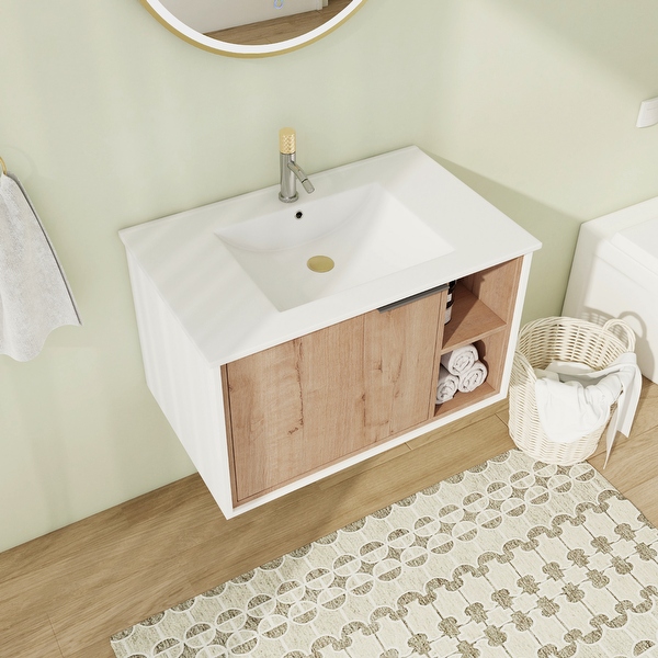 Hanging bathroom vanity store