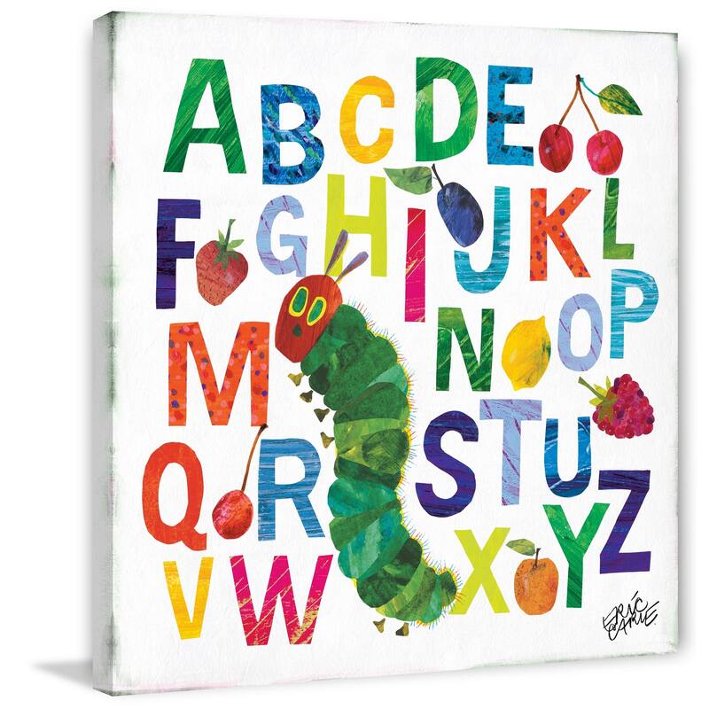 'The Caterpillar Alphabet II' Painting Print on Wrapped Canvas ...