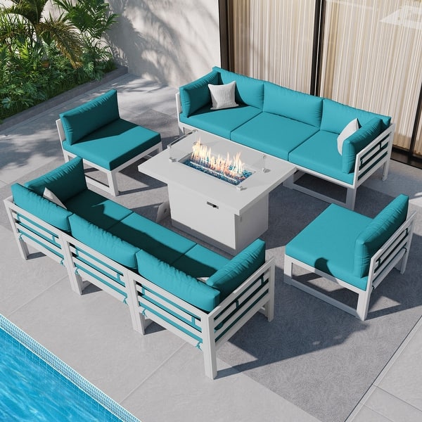 FINCATI Outdoor Furniture Aluminum Patio Set White Aluminum Outdoor ...