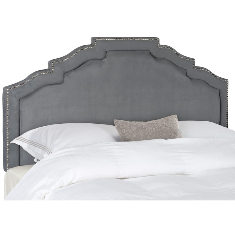 SAFAVIEH Jillian Steel Blue Linen Headboard (Queen) - Overstock - 40683592