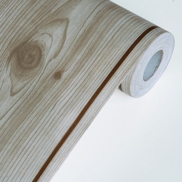 Concise Wood Grain - Self-Adhesive Wallpaper Home Decor(Roll) - 17.7 ...