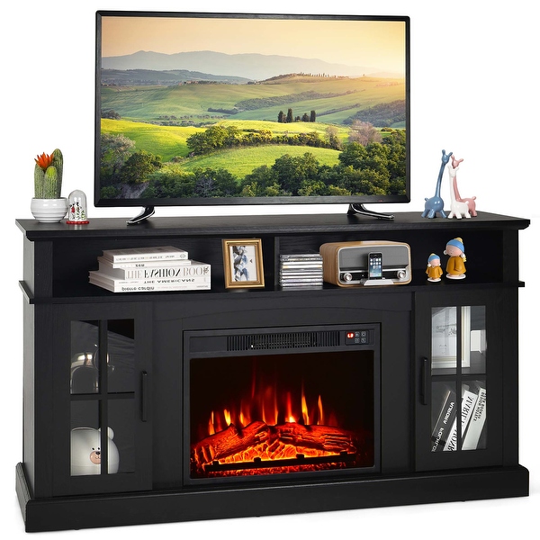 Costway 58 Fireplace TV Stand W 1400W Electric Fireplace for TVs up 58 x 16 x 32