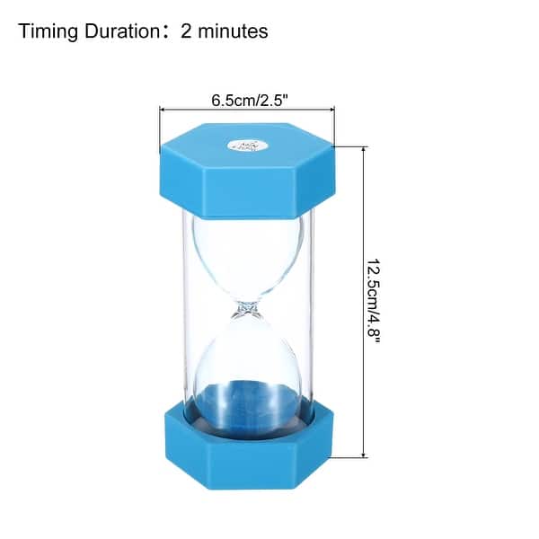 2 Min Sand Timer, Hexagon Small Sandy Clock, Count Down Sand Glass Sky ...