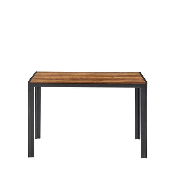 MDF Dining Table Wooden Top Metal Shelf Metal Rectangular Table - Bed ...