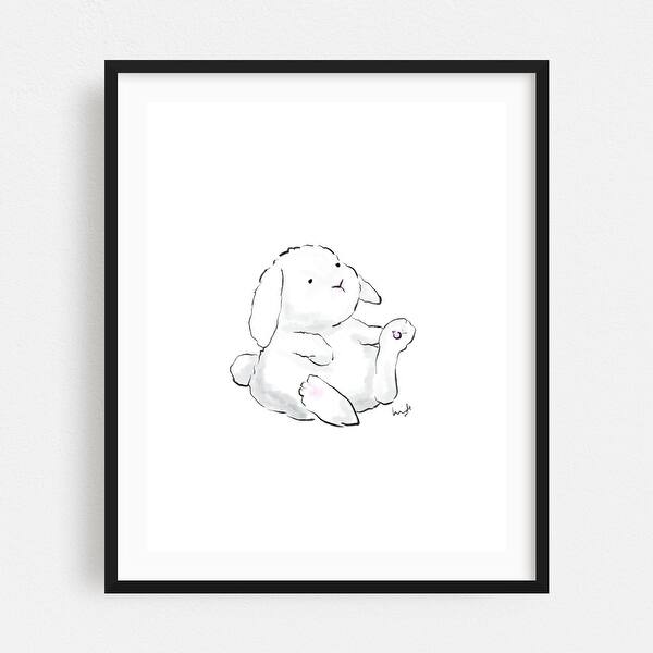 Funny Bunny Chillin Drawing Animals Cartoon Humor Art Print/Poster ...