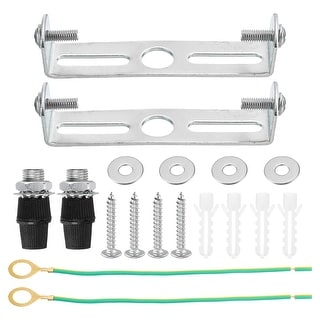 Ceiling Light Plate Lighting Fixture Mounting Bracket, 2 Set - Silver ...