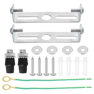 Ceiling Light Plate Lighting Fixture Mounting Bracket, 2 Set - Silver ...