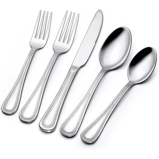 Silverware Set,Stainless Steel Flatware Set, Mirror Polished Cutlery ...