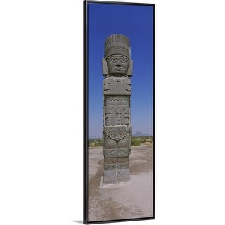 "Statues in a temple, Atlantes Statues, Tula, Mexico" Black Float Frame ...