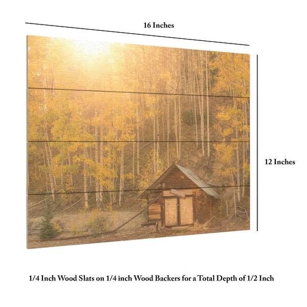 Dan Ballard 'Sunset Cabin' Wood Slat Art - Multi - Bed Bath & Beyond ...