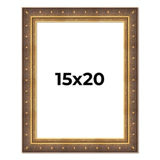 15x20 Frame Vintage Gold Solid Wood Picture Frame | 2.5 Inch Moulding ...