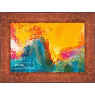 25x14 Traditional Honey Pecan Complete Wood Picture Frame with UV ...