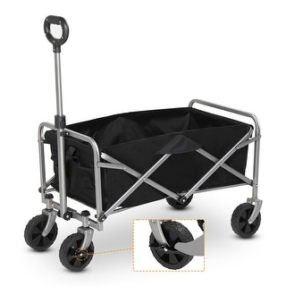 220lbs Capacity Collapsible Steel Frame Outdoor Utility Wagon Cart ...