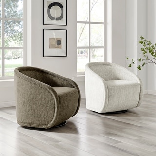 NPD Furniture Margareth Fabric Swivel Accent Arm Chair - Bed Bath ...