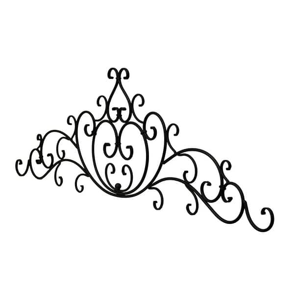 Classic Black Decorative Metal Scroll Motif Wall Hanging - Bed Bath ...