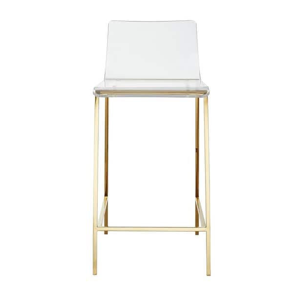 Chloe 26in Acrylic Gold Bar Stools - On Sale - Bed Bath & Beyond - 37053389