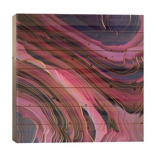Plum Abstract Print On Wood by SpaceFrog Designs - Multi-Color - Bed ...