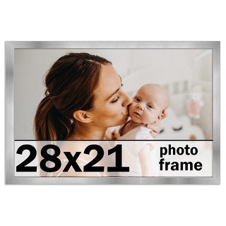 28x21 Frame Stainless Steel Silver Picture Frame - Modern Photo Frame ...