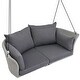 Merax 2-Person Hanging Seat, Rattan Woven Swing Chair, Porch Swing With Ropes - Bed Bath ...
