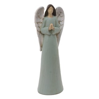 9.25" White, Sage Green And Brown Resin Angel - Bed Bath & Beyond ...