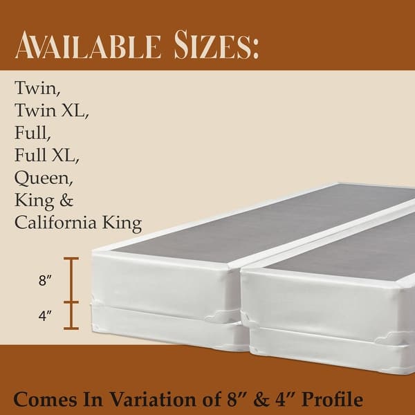 ONETAN, 8-Inch Wood Fully Assembled Traditional Box Spring/Foundation ...