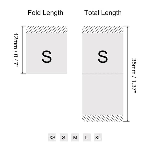 Clothing Sewing Size Label, XS/S/M/L/XL Embroidered Label, Pack of 250 ...