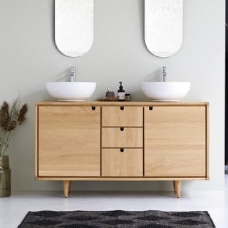 OROA Jonak Solid Oak Vanity Unit - Bed Bath & Beyond - 36051057