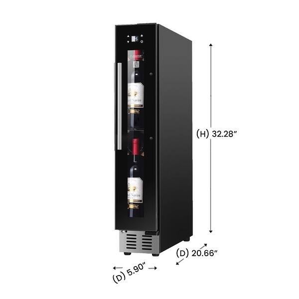Equator 9 Bottles WINE REFRIGERATOR 1-Zone Freestanding/Builtin 7 Color ...