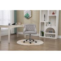 Velvet Vanity Chair Tufted Cushions Desk Chair Swivel Task Chairs - Bed ...