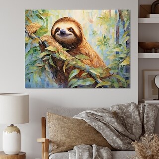 Designart "Mellow Climbing Sloth" Slothwall Art - Bed Bath & Beyond ...