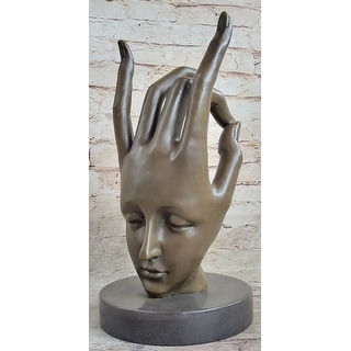 Signed Salvador Dali Gesture Hand Brown Patina 100 Percent Solid Bronze ...