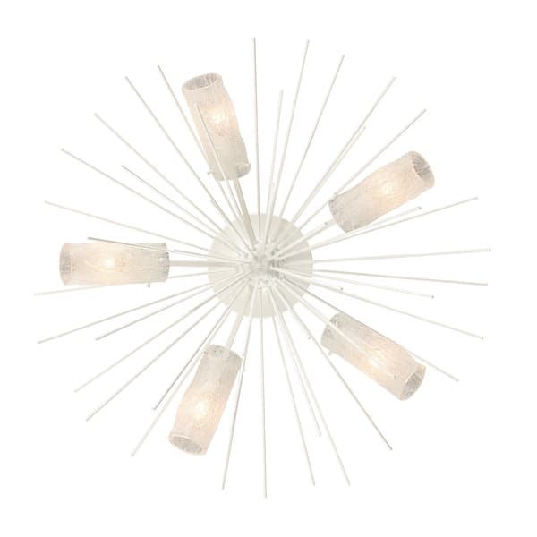 Elk Home Sea Urchin White Coral With Scavo Glass 3 Light Semi Flush - Bed Bath & Beyond - 35851614