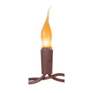 Set of 20 Fireside Amber Mini Silicone Flame Bulb Christmas Lights ...